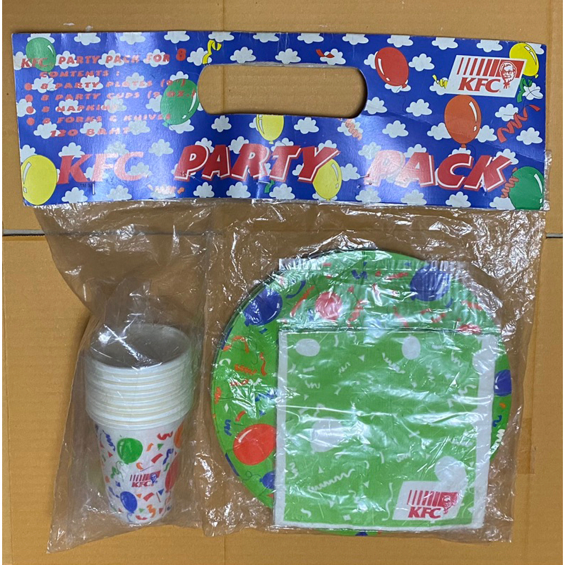 KFC PARTY PACK : จาน แก้ว เช็ดชู้ 8 ชุด | Shopee Thailand
