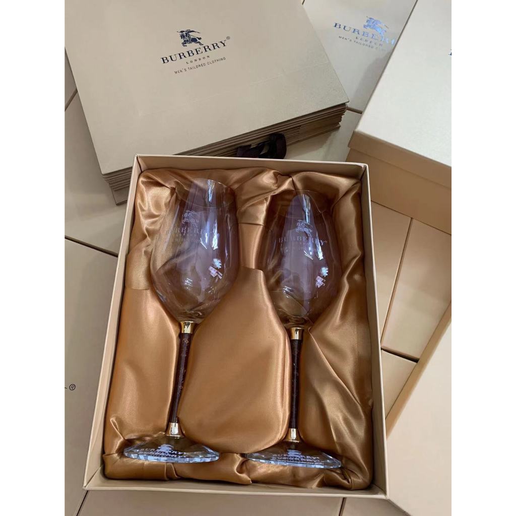 BURBERRY Red Wine Special Tall Cup Leadless Crystal Glass Wine Cup Gift ...