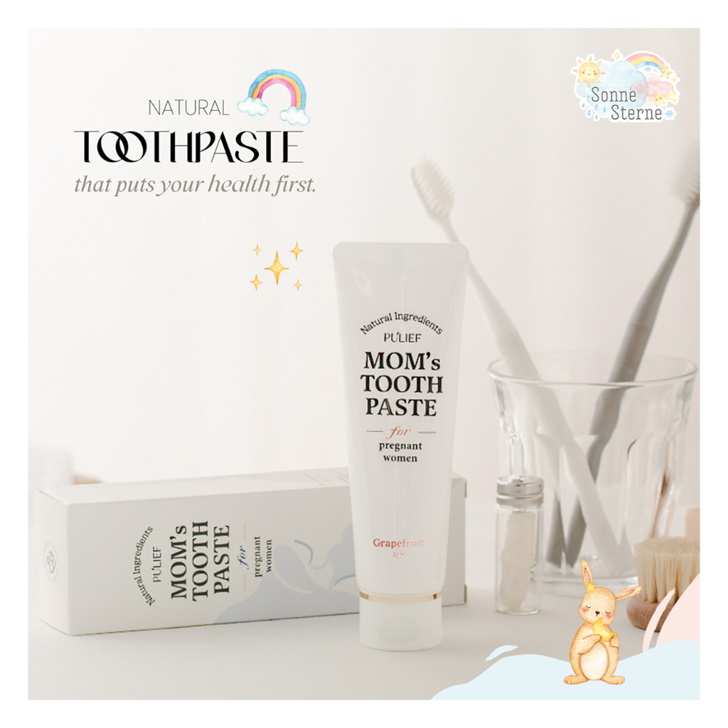 Pulief Mom's Toothpaste for pregnant women 120g ยาสีฟันออร์แกนิค สำหรับ ...