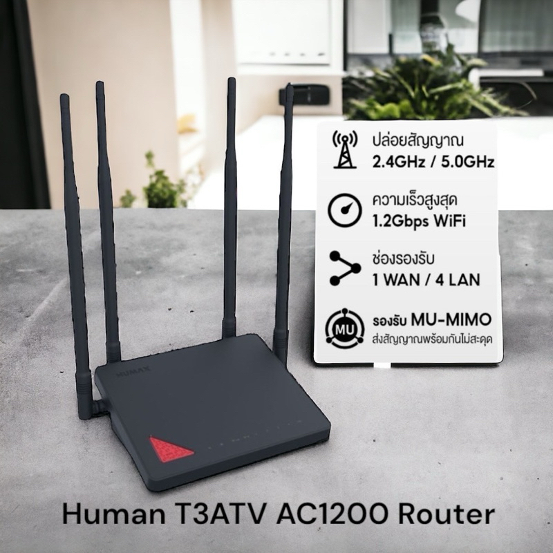 พร้อมส่ง ️สินค้าของใหม่มือ1 Humax Quantum T3ATV2 AC1200 Wi-Fi Dual Band ...