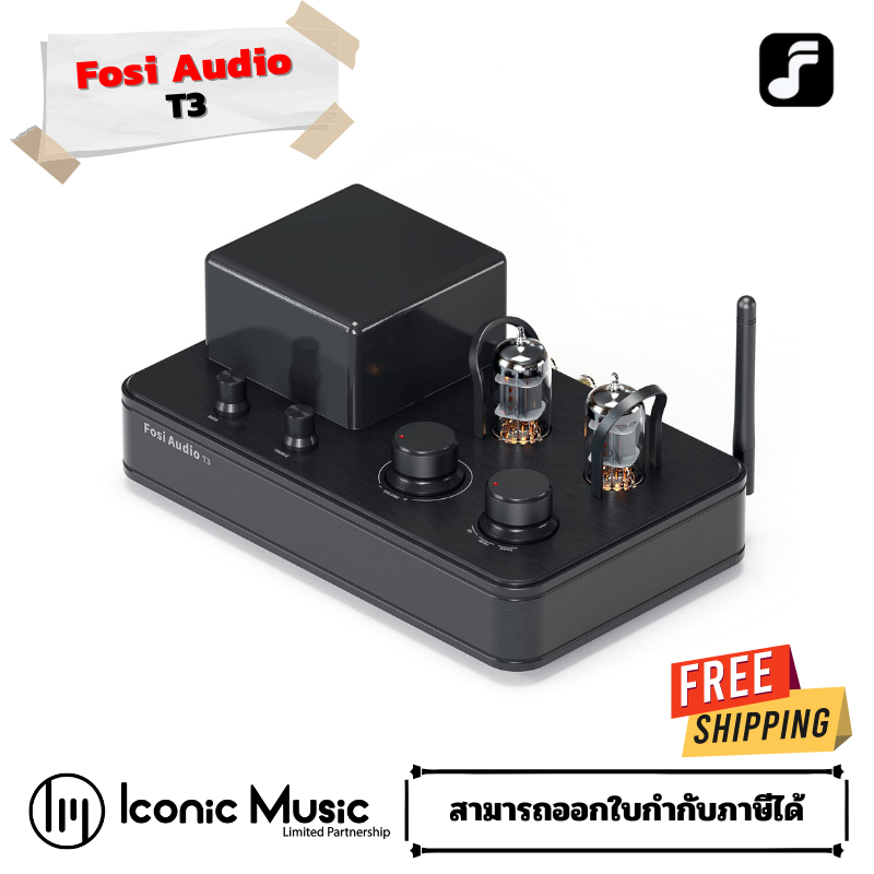 Fosi Audio T3 Bluetooth Tube Amplifier ClassAB ประกันศูนย์ไทย รับประกัน ...