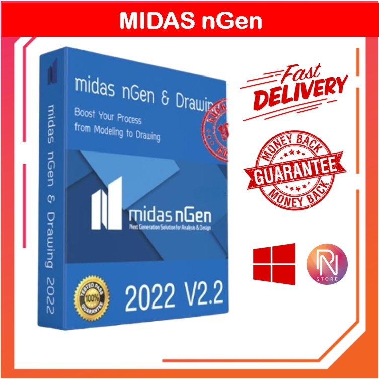 MIDAS nGen 2022 v2.2 | For Windows x64 | Full Working | Shopee Thailand