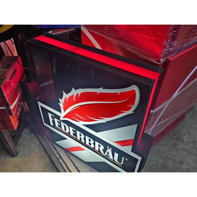 ป้ายไฟ Federbrau ขนาดใหญ่ (มือ2) ไฟติดครบ สถาพดี สวย มีขา | Shopee Thailand