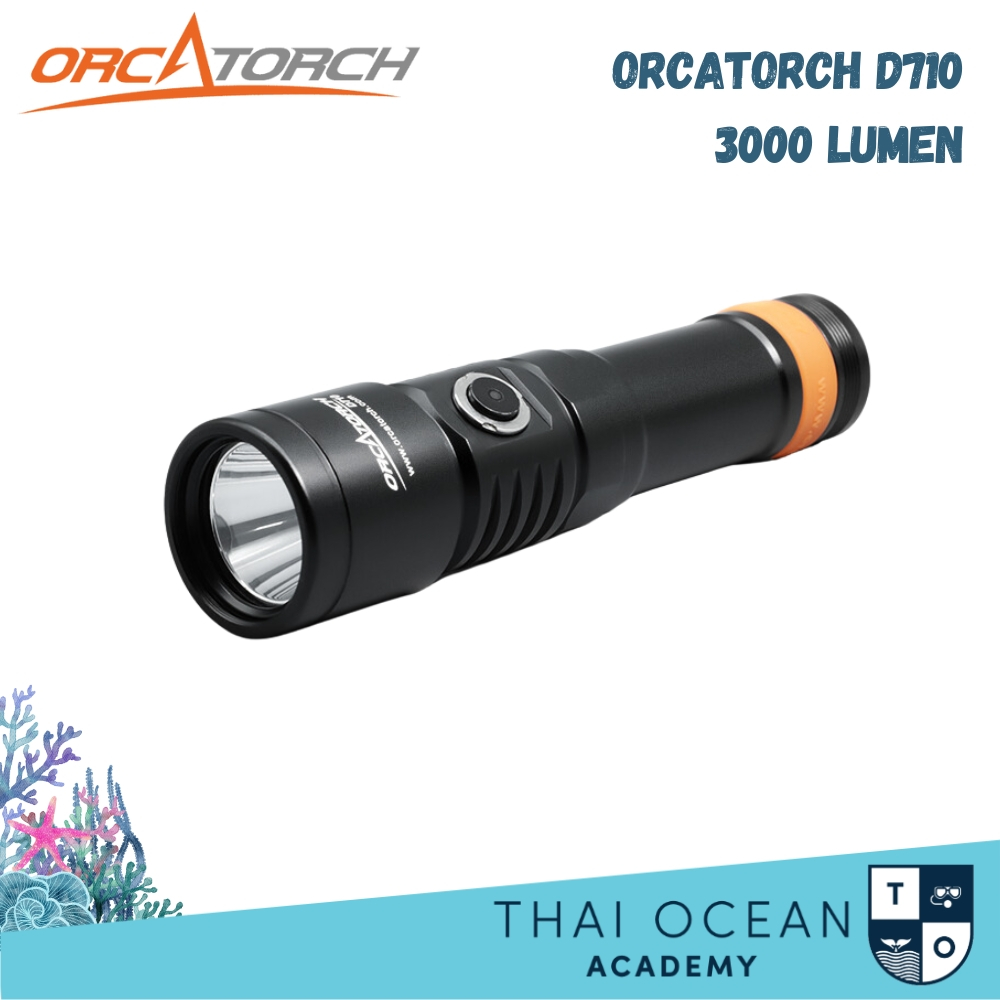 🔦OrcaTorch D710🔦 Scuba Diving Torch ไฟฉายสำหรับใช้ใต้น้ำ 3000 Lumen ...