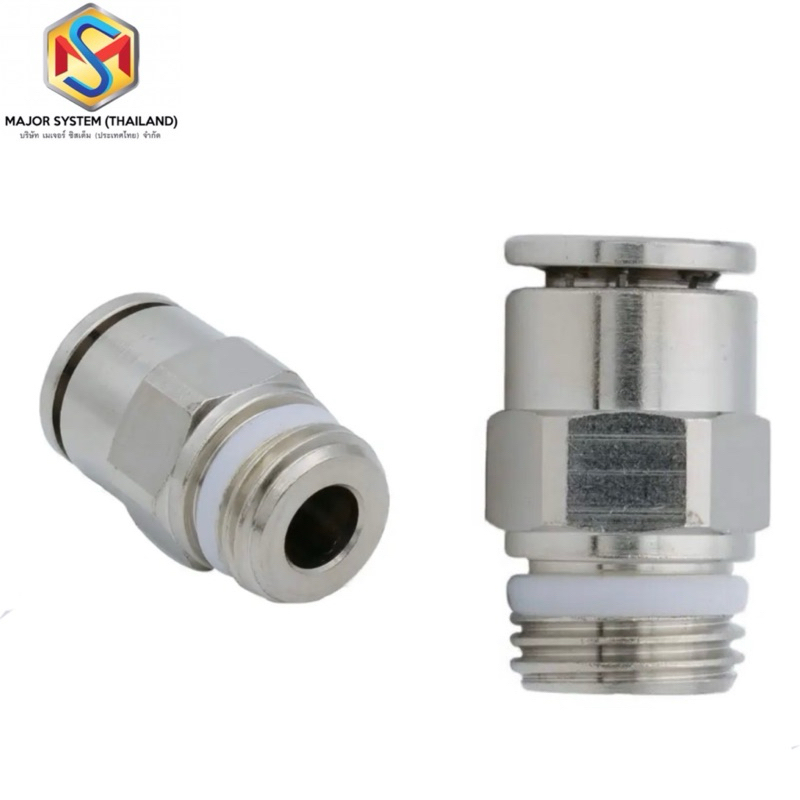 CAMOZZI S6510 6-1/4, S6510 8-1/4, ข้อต่อลมโลหะชุบนิเกิล ฟิตติ้งลมชุบนิ ...