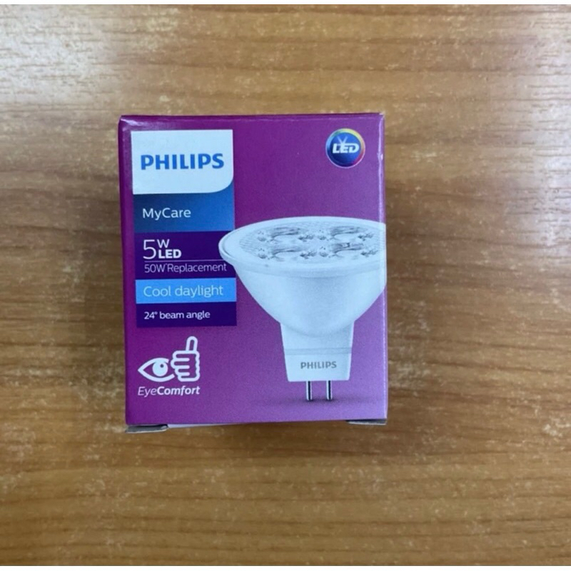 หลอด ESSENTIAL LED spot LV 435 ลูเมน 12V AC 24 องศา PHILIPS GU5.3 ขนาด ...