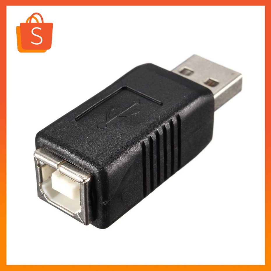 USB 2.0 Type A Male to USB Type B Female Plug Extend Printer Adapter ...