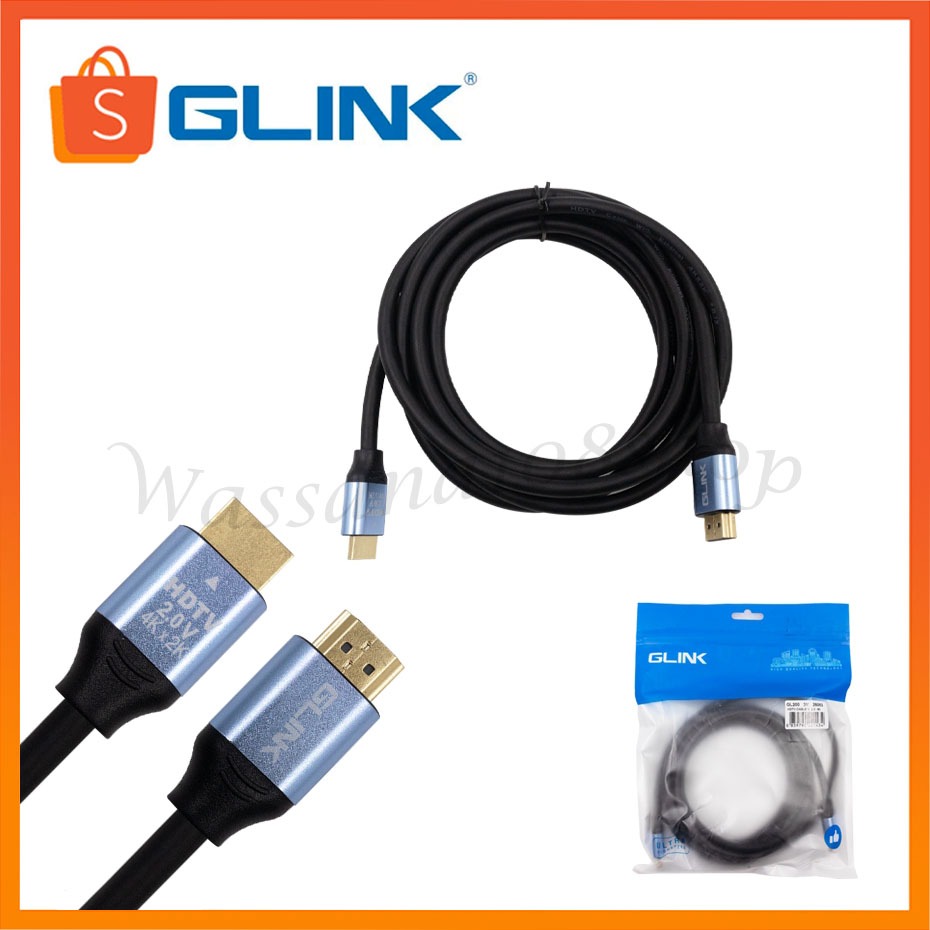 Glink GL-200 Cable HDMI V2.0 สายหนาอย่างดี 1.8/3/5/10เมตร สาย hdtv 4K x ...