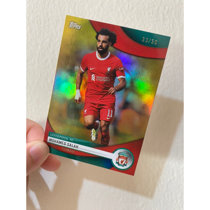 การ์ดนักฟุตบอลใบรัน Topps Liverpool Team Set 2023-2024 | Gold Drip ...