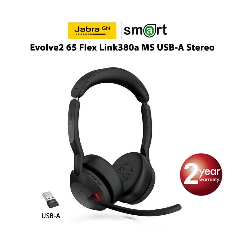 Jabra Evolve2 65 Flex Link380a MS USB-A Stereo (26699-999-999) | Shopee ...