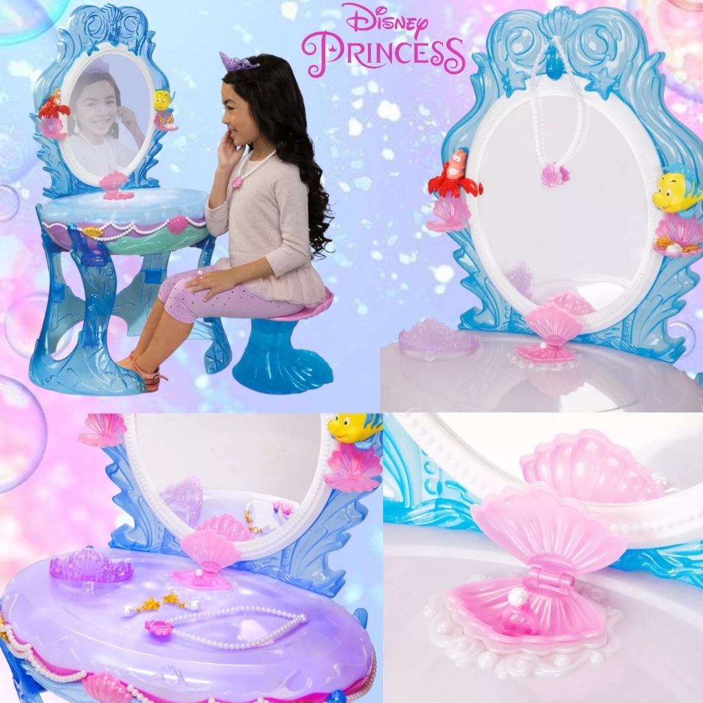 นำเข้า US Disney Princess Playdate Ariel โต๊ะเครื่องแป้งเจ้าหญิงแอล ...