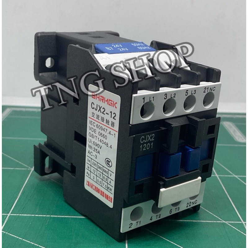 CJX2 1201 3NO 1NC lth=25A Ui=660V มีคอยด์ 24VAC 380VAC CJX2-12 CJX21201 ...