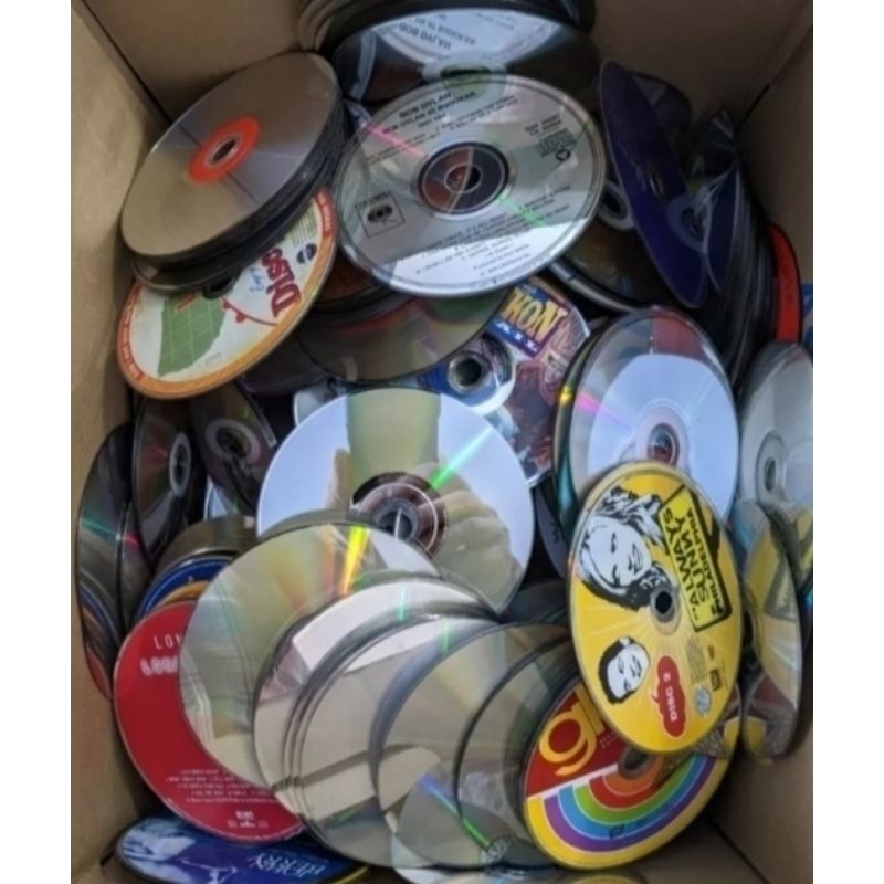 แผ่น cd vcd dvd คละ 1 โหล แผ่นมือสองเสียสะดุดใข้สำหรับ diy และ เพื่อความสวยงามต่างๆ | Shopee ...