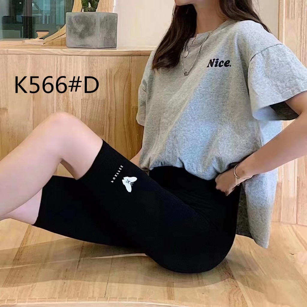 ผ้ายืดหยุ่น สวมใส่สบาย เลกกิ้งผู้หญิง กางเกงเลกกิ้ง 5 ส่วน สีดำ เลกกิ้งออกกำลังกาย ผ้านิ่มใส่ ...