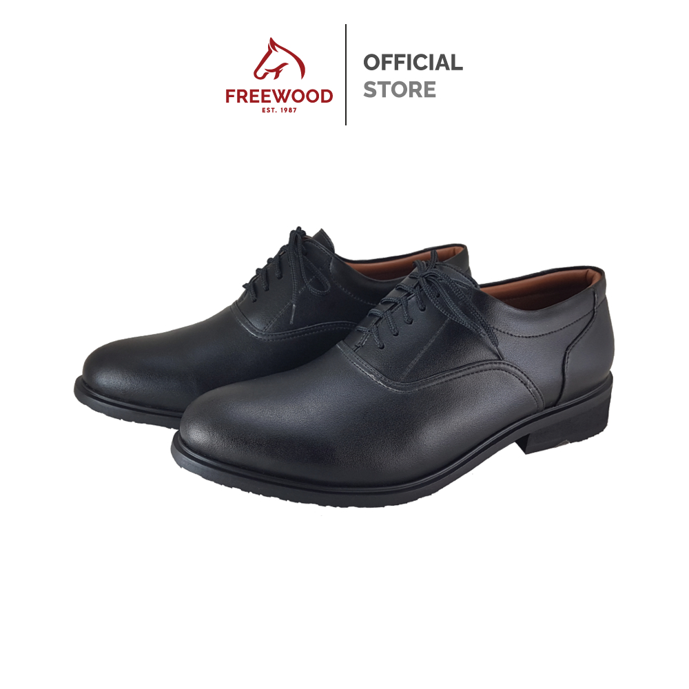 FREEWOOD LACE-UP BUSINESS SHOES รองเท้าคัทชูผู้ชาย หนังแท้ ผูกเชือก ...