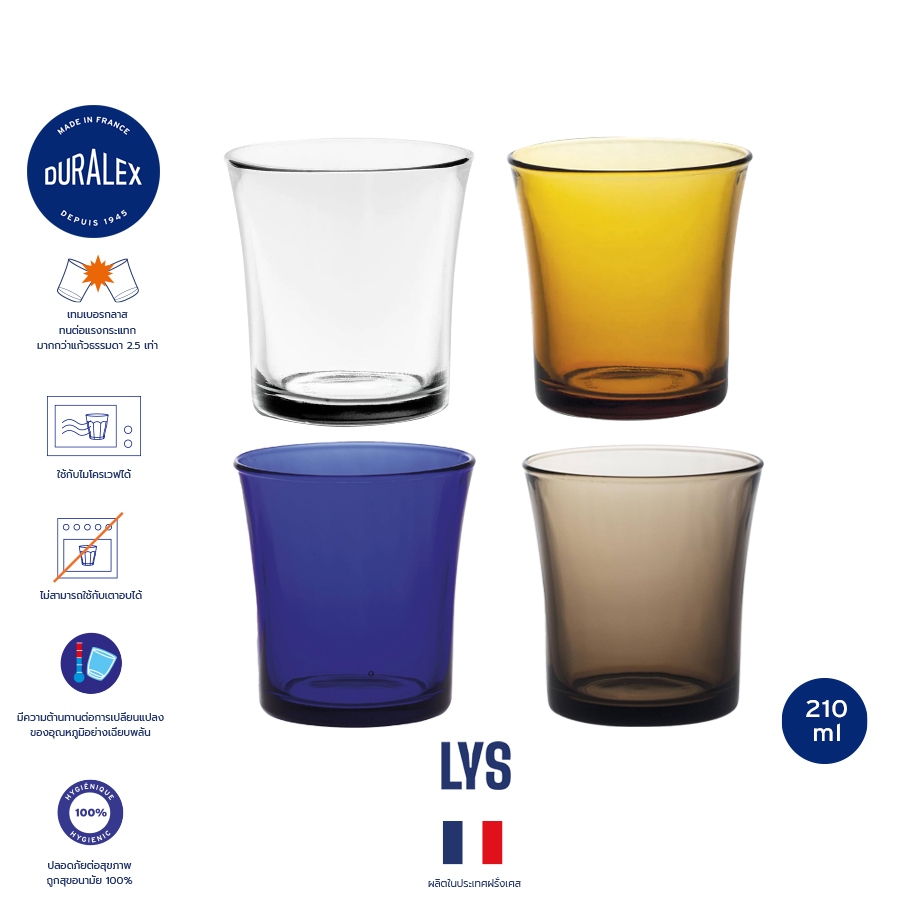 แก้วน้ำ Lys 210 ml กาแฟ Duralex Lys Tumbler (1 ใบ) | Shopee Thailand