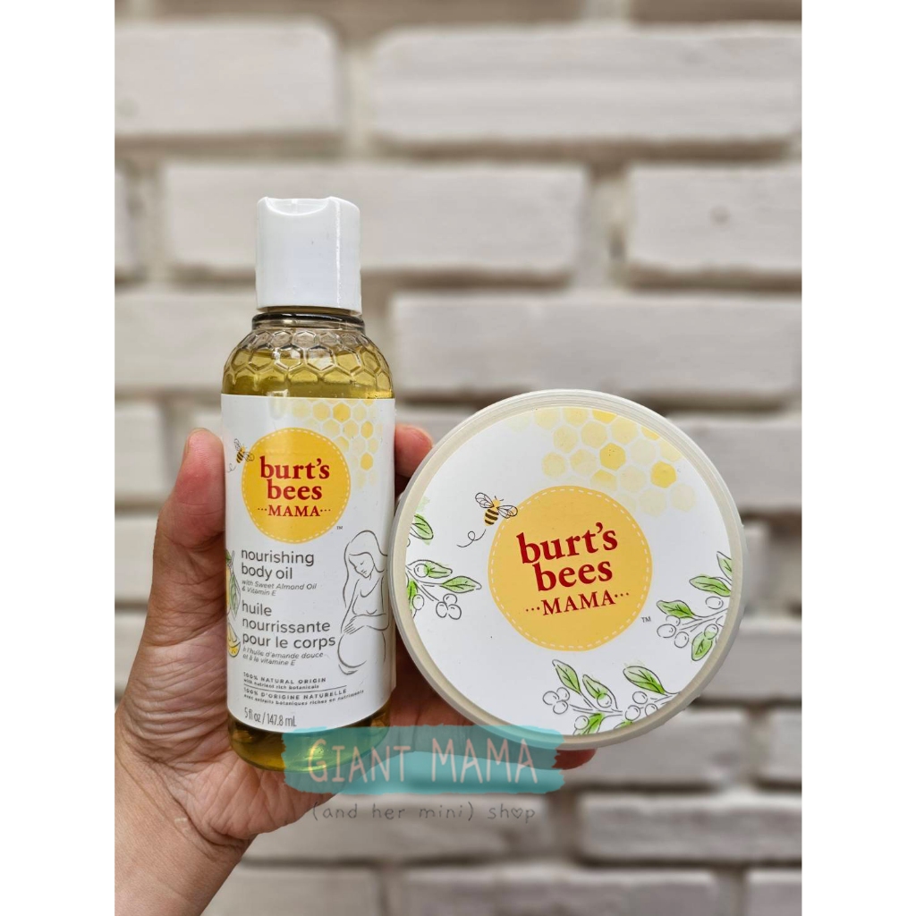 🇺🇸 **แพคเกจใหม่** BURT'S BEE MAMA / BABY BEE body oil ครีมทากันท้องลาย ...
