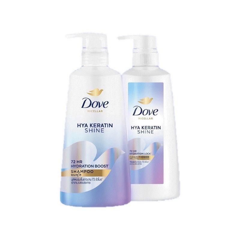 [ใหม่] DOVE HYA-KERATIN SHINE โดฟ ไฮยา-เคราติน (แชมพู+ครีมนวด) | Shopee ...