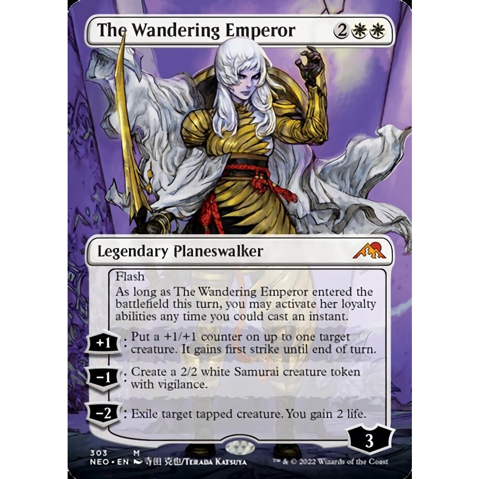 The Wandering Emperor Kamigawa: Neon Dynasty Variants: (Borderless) MTG ...