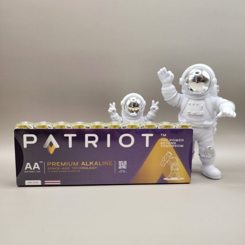 ถ่าน Patriot "Premium Alkaline" size AA แพ็ค 10 ก้อน | Shopee Thailand