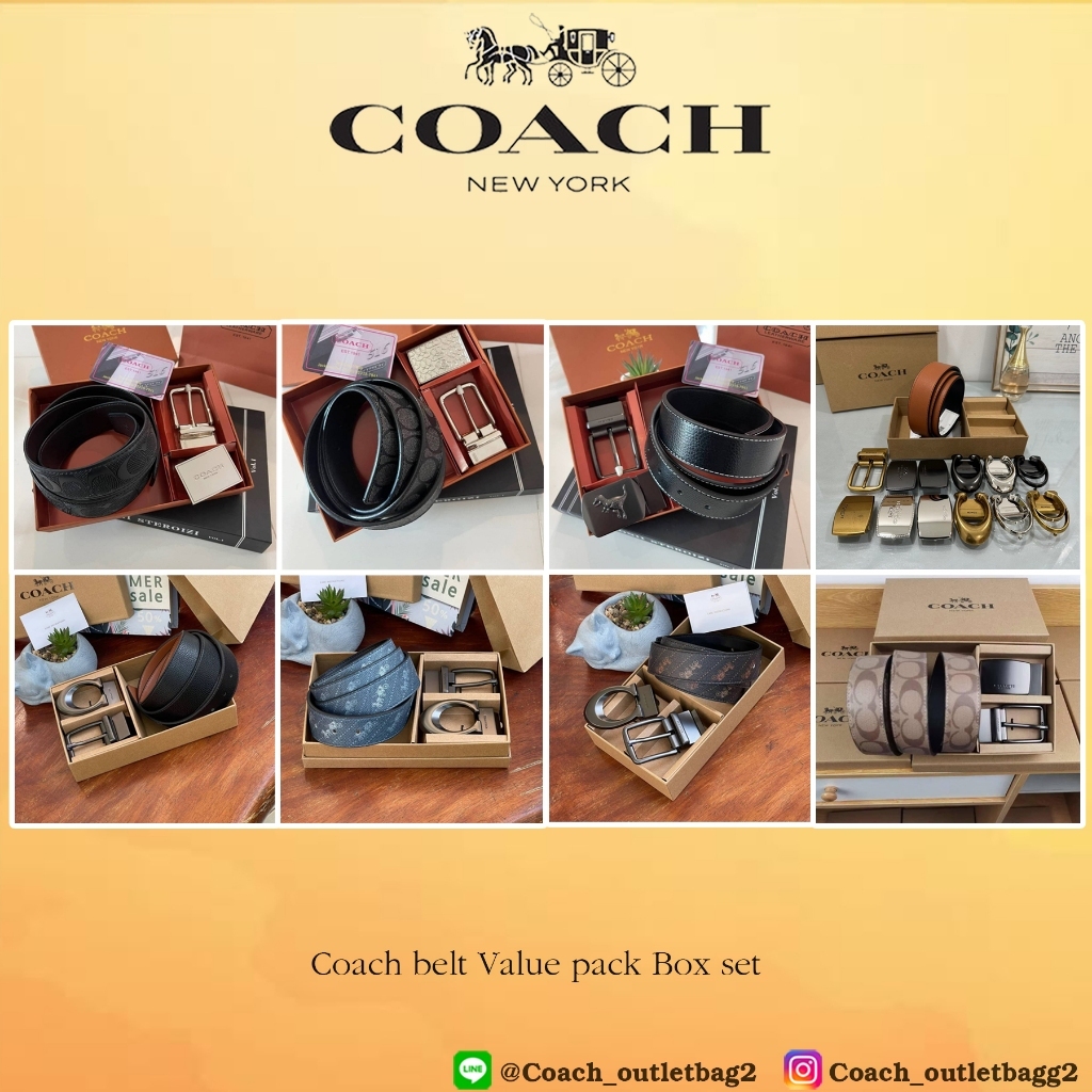 Coach belt Value pack Box set | Shopee Thailand