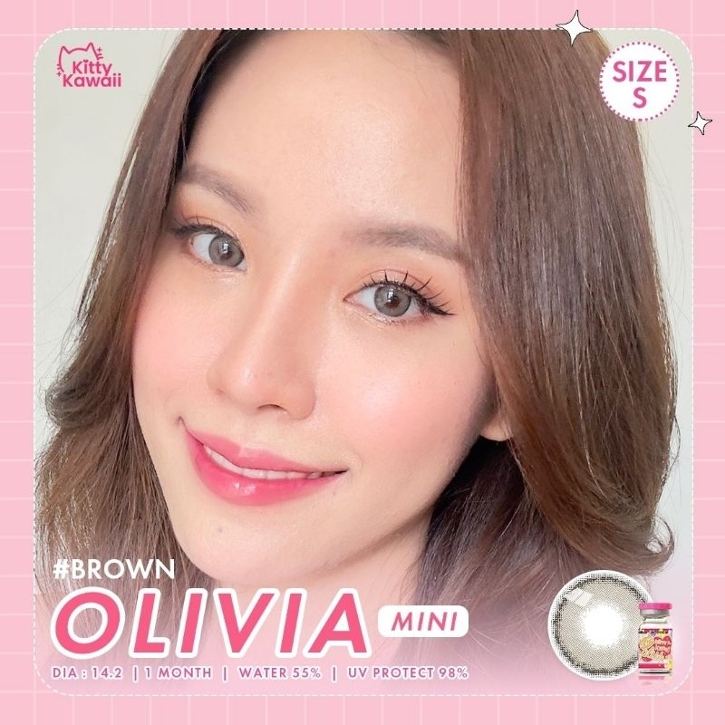 คอนแทคเลนส์ รุ่น mini olivia brown เลนส์สีธรรมชาติ | Shopee Thailand