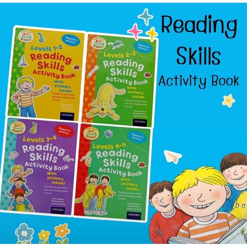 หนังสือชุด Reading Skill Activity Book 4 เล่ม แบบฝึกหัดสำหรับฝึกการอ่าน ...