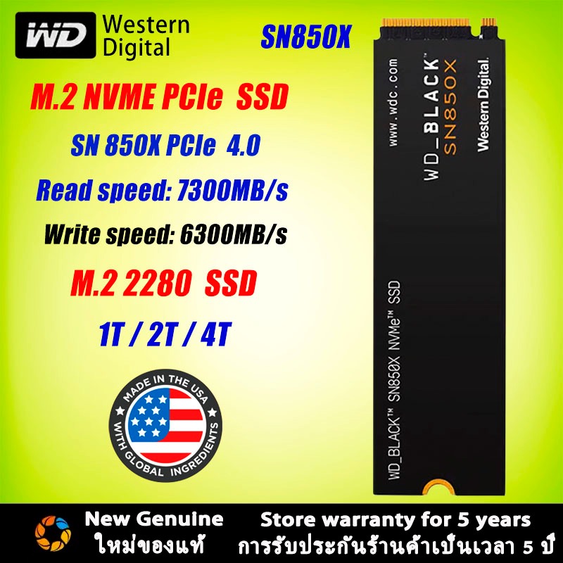 WD SSD SN850X black SSD 2280 SN850X 1TB/2TB/4TB M.2 NVME 2280 PCLe 4.0 SSD Western Digital SSD ...