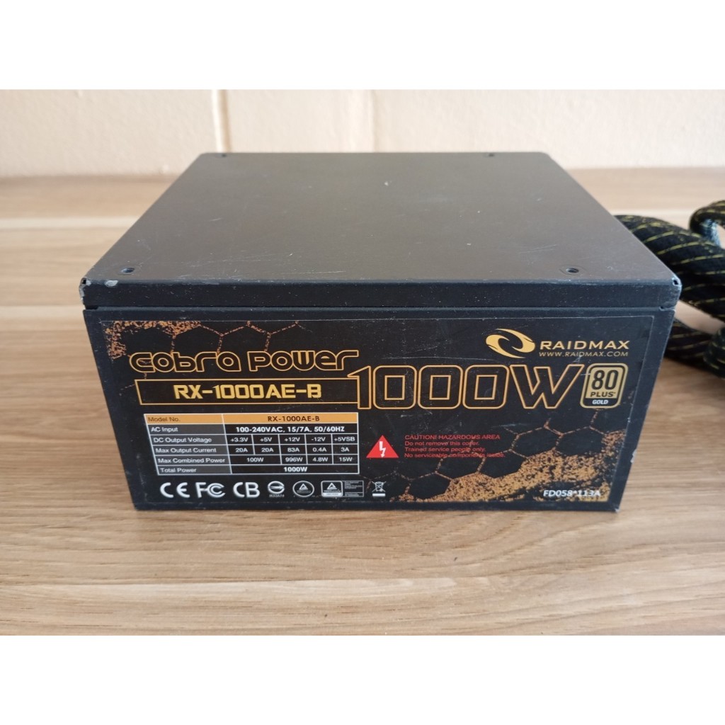 POWER SUPPLY (อุปกรณ์จ่ายไฟ) RAIDMAX Cobra RX 1000W ATX 80 PLUS Gold | Shopee Thailand
