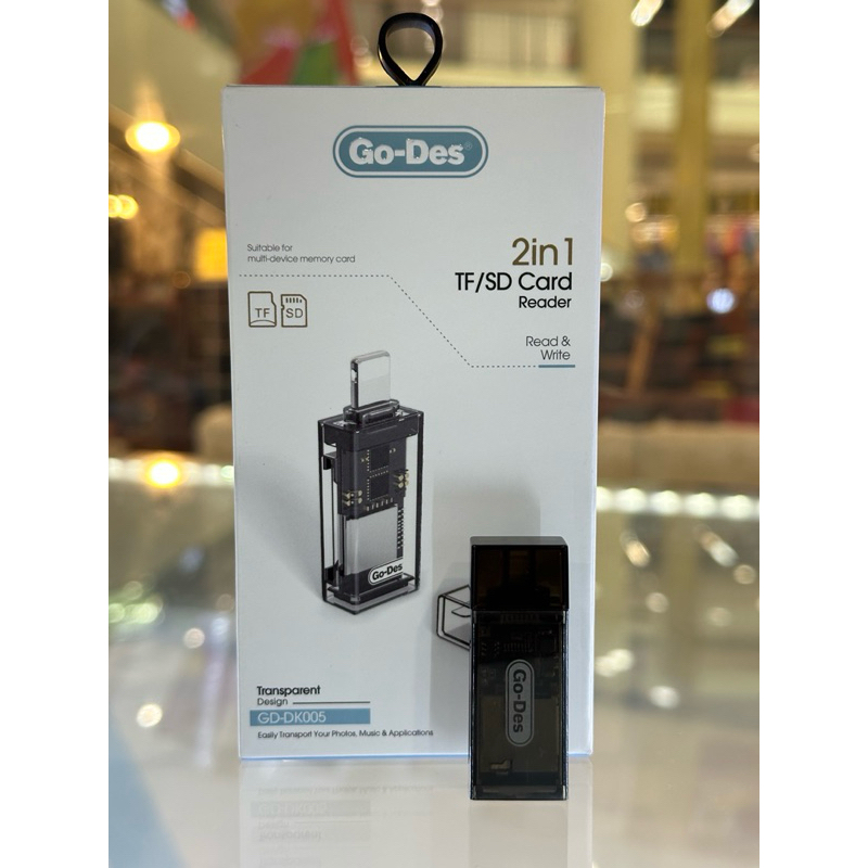 เครื่องอ่านการ์ด Go-Des พร้อมพอร์ต Lightning และรองรับ TF/SD - รุ่น GD ...