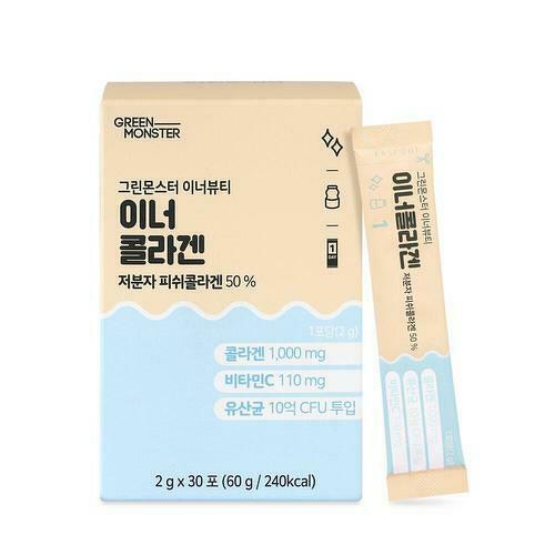 GREEN MONSTER Inner Beauty Inner Collagen คอลลาเจน โพรไบโอติก เกาหลี 30 ...