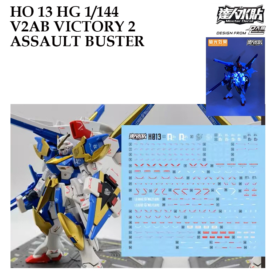 ดีคอลน้ำ [MASTER DALIN] HO 13 HG V2AB VICTORY 2 ASSULT BUSTER GUNDAM 1/ ...