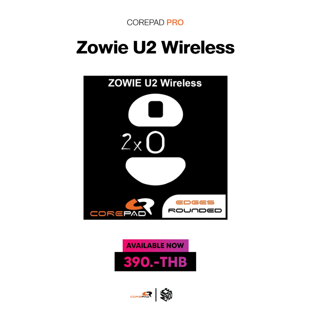 เมาส์ฟีท Corepad ของ Zowie U2 Wireless / Zowie FK2-DW / Zowie ZA13-DW / Zowie S2-DW [Mouse Feet ...