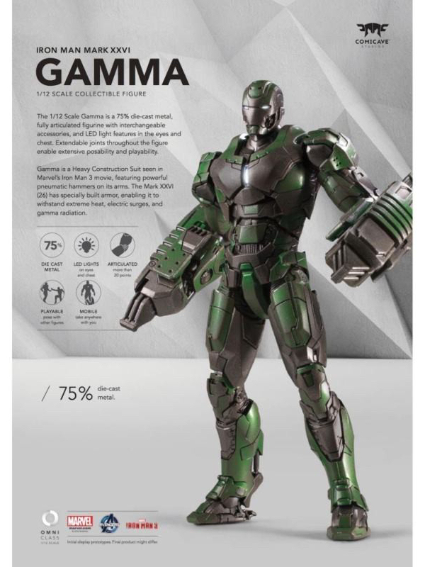Comicave Studios Omni Class 1/12 IRON MAN MARK 26 GAMMA Collectible ...