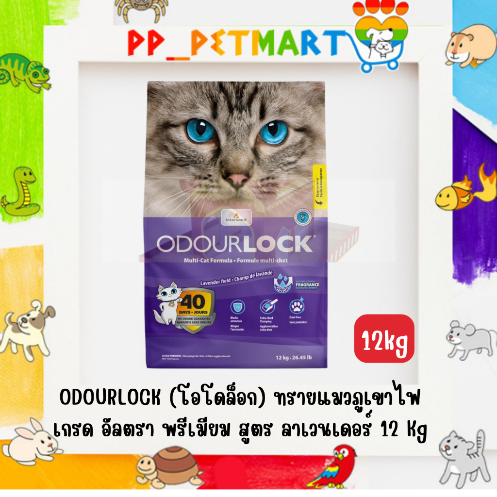 ODOURLOCK (โอโดล็อก) ทรายแมวภูเขาไฟ เกรด อัลตรา พรีเมียม 12 kg | Shopee ...
