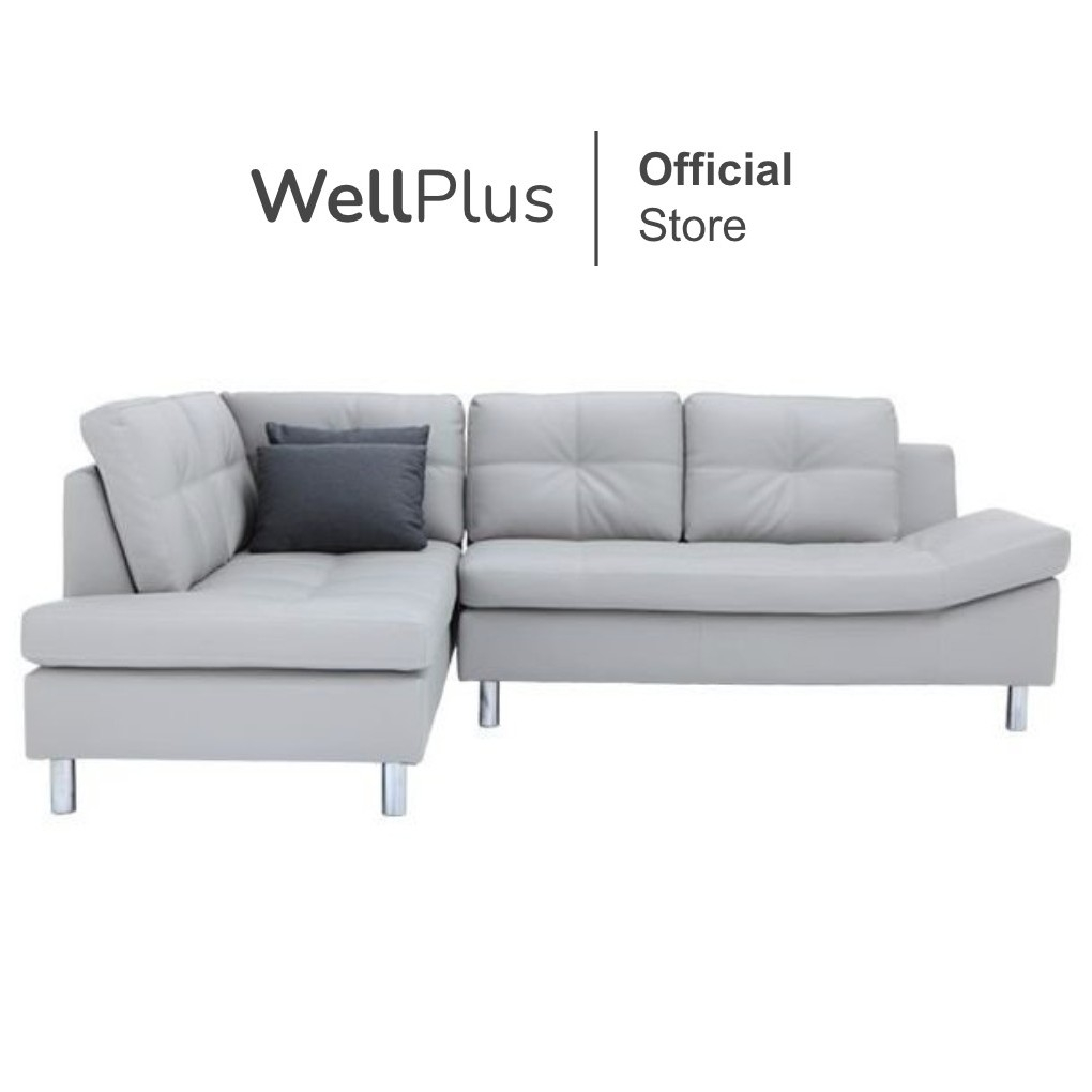 WellPlus โซฟาหนังสังเคราะห์ L-Shape หุ้มด้วยหนัง PVC อย่างดี สามารถรองรับน้ำหนักได้ ทนทาน ...