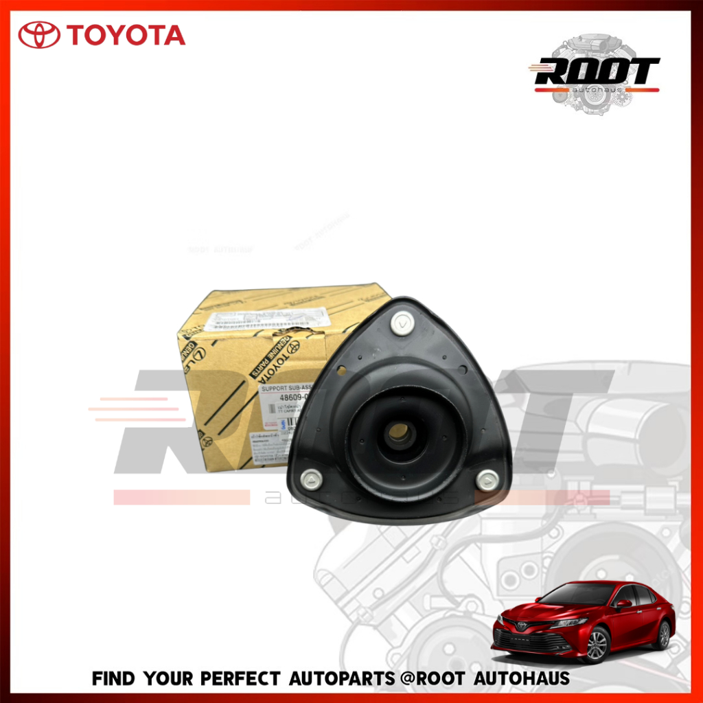 เบ้าโช้คหน้า TOYOTA CAMRY ASV71 ปี 19 ขึ้นไป เบอร์ 48609-06410 แท้ศูนย์ ...