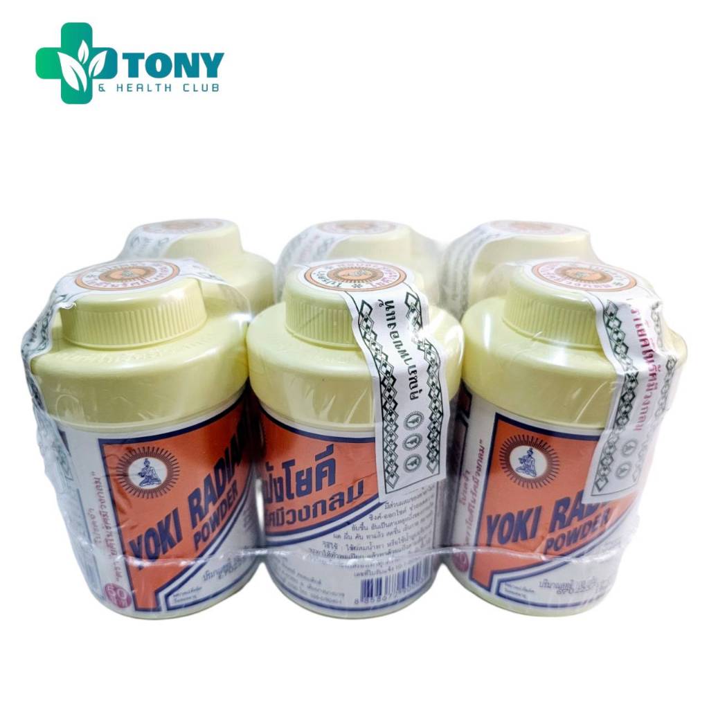 แพ็ค 6 กระปุก แป้งโยคี ในรัศมีวงกลม (100กรัม/กระปุก) YOKI Radiant ...