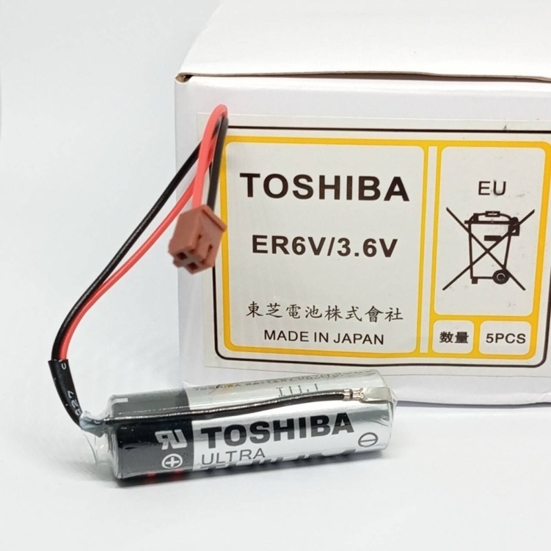 แจ็คน้ำตาลสั้น BATTERY 3.6V ER6V TOSHIBA แบตเตอรี่ลิเธียม ER6V/3.6V ...