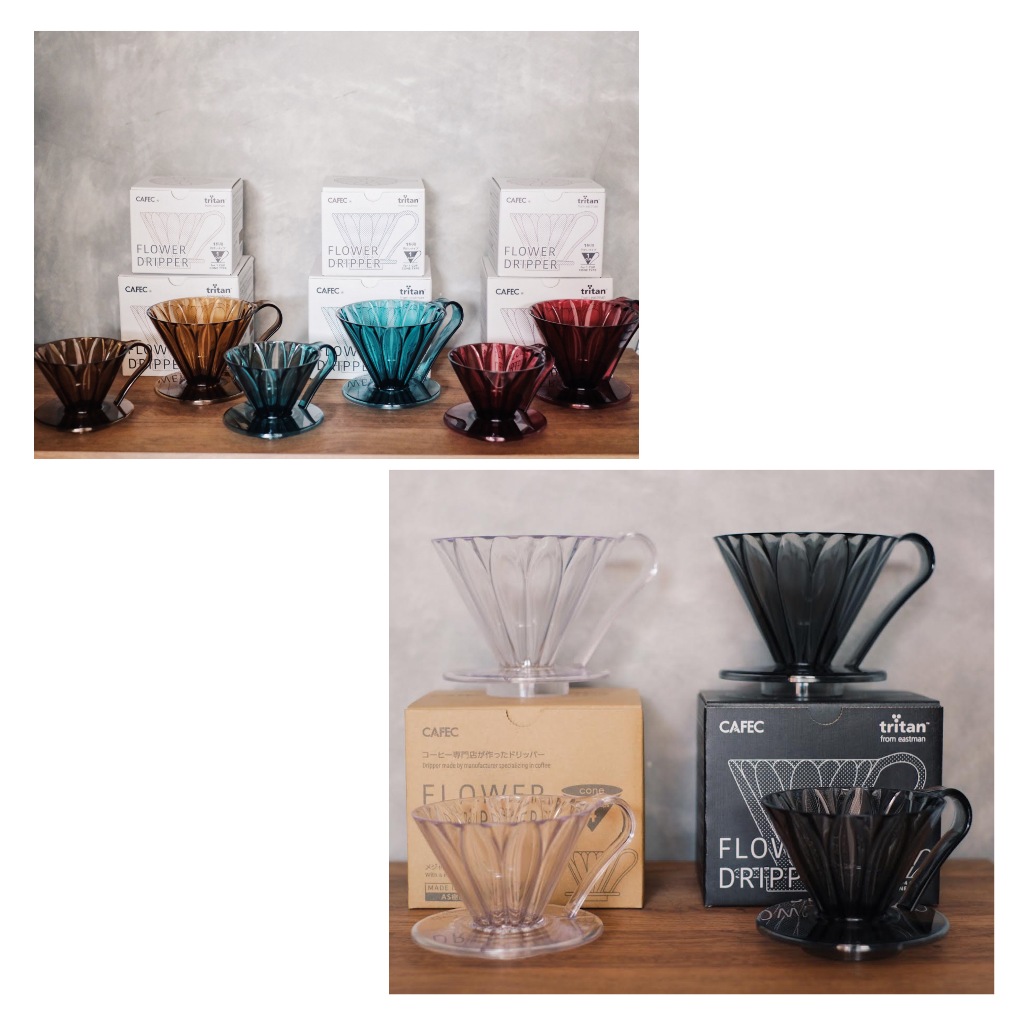 [พร้อมส่ง] CAFEC Flower Dripper ดริปเปอร์พลาสติก | Shopee Thailand