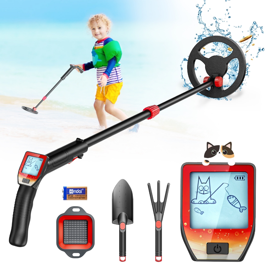 Metal Detector Kids Adjustable Stem Metal Detector with LCD Display ...