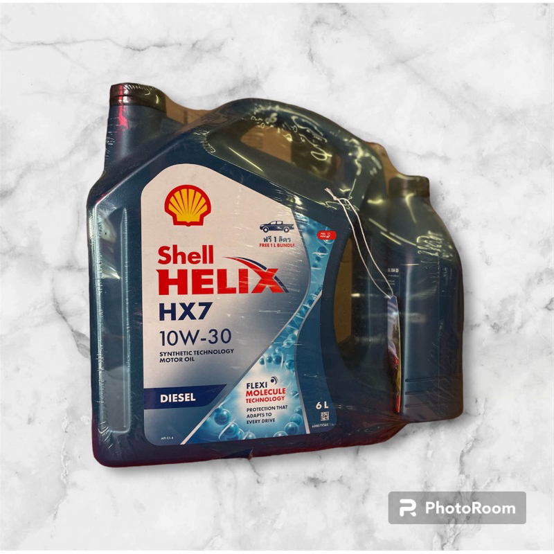เชลล์ Shell Helix HX7 10W-30 Synthetic Technology Motor Oil ขนาด 6 ลิตร ...