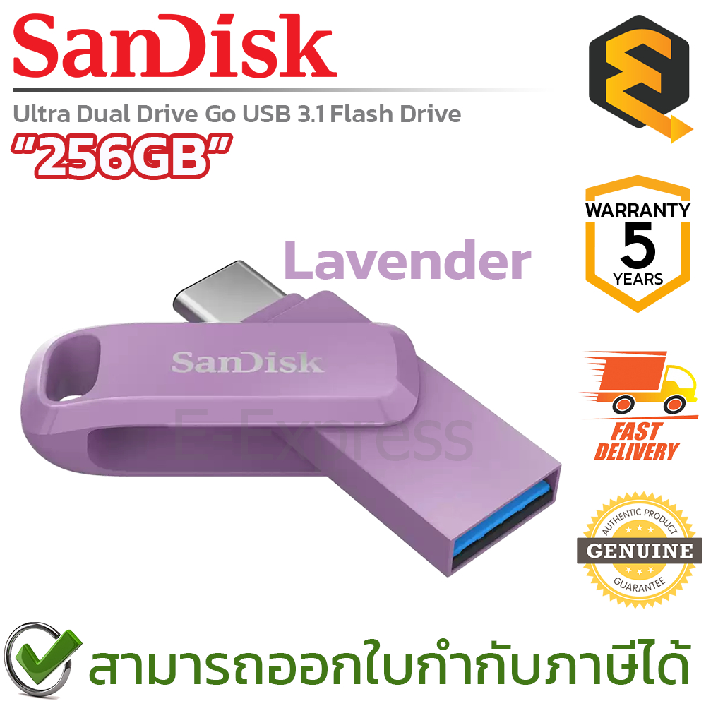 SanDisk Ultra Dual Drive Go USB 3.1 Flash Drive 256GB [SDDDC3] แฟลช ...