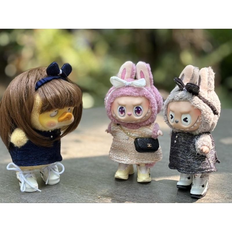 Labubu / upset duck พร้อมส่ง สไตล์ลูกคุณหนู งานตัดช่างไทยไม่ต้องรอพรีออ ...