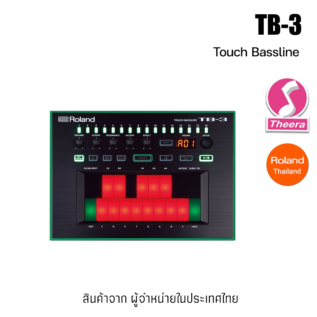 Roland TB-3 Touch Bassline AIRA TB3 สินค้าจากผู้แทนจำหน่ายและนำเข้า อุปกรณ์ DJ ของ Roland ใน ...