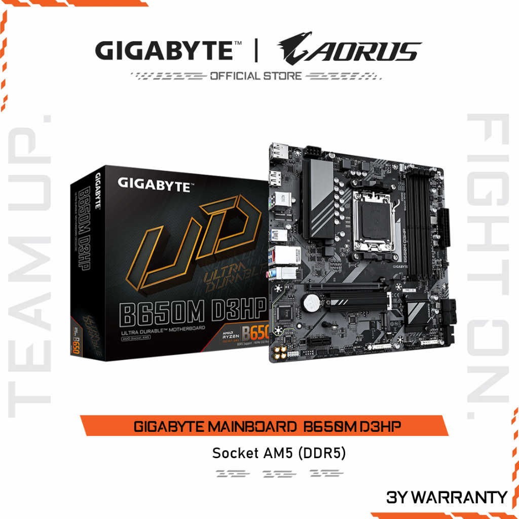 GIGABYTE MAINBOARD B650M D3HP เมนบอร์ด B650M D3HP-1.3 | Shopee Thailand