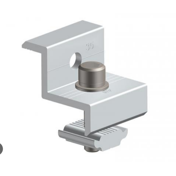 Adjustable End clamp ตัวยึดขอบ 30 - 50 มม ปรับได้ แผงโซล่าเซลล์ เข้ากับ ...