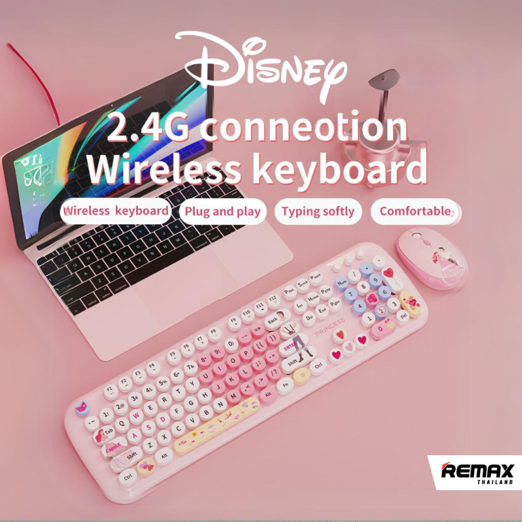 Disney Keyboard and Mouse set - ชุดเม้าส์ คีย์บอร์ดไร้สาย ลายการ์ตูน ดี ...