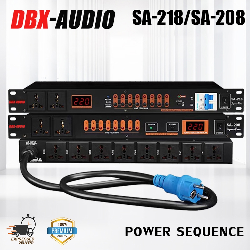 DBX-AUIDO SA-208/SA-218 professional 8+2 power sequencer 8 ช่องจ่ายไฟ ...