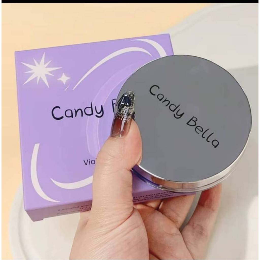 ( สีม่วง ) แป้ง CandyBella แป้งเนื้อเจลสีม่วง บล็อกความมันบนผิว จะออกเเนวไพรเมอร์เบลอรูขมขน ...